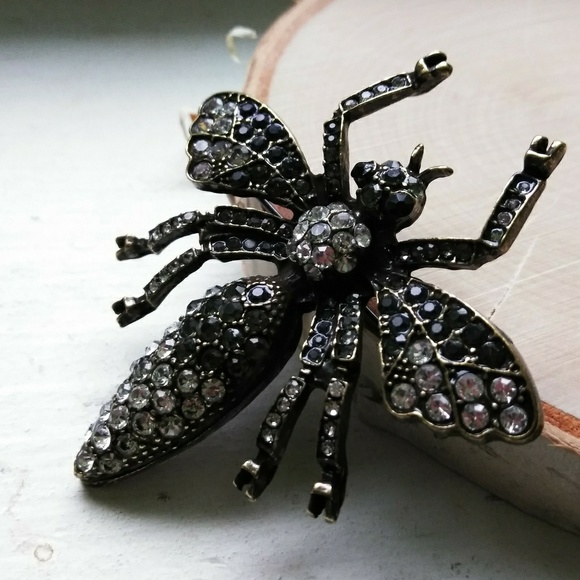 Jewelry | Sale Gothic Bee Brooch Pin Rhinestone Insect | Poshmark